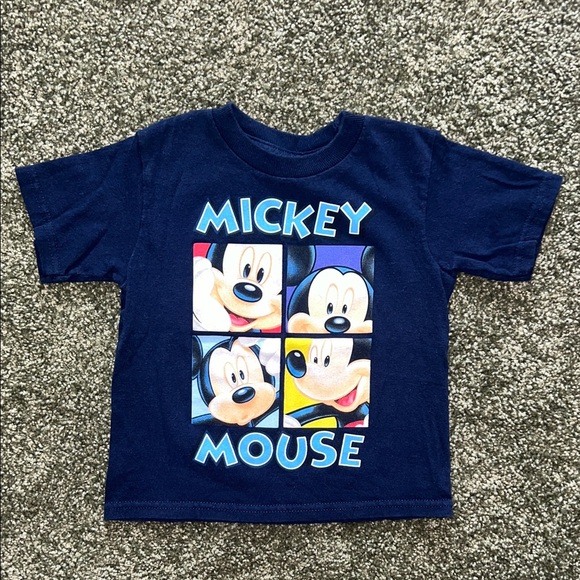 Disney | Shirts & Tops | Disney Navy Mickey Mouse Tee 2t 0 Cotton ...